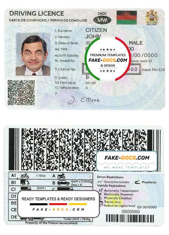 Papua New Guinea driver license Psd Template (2020 — present) - ali ...