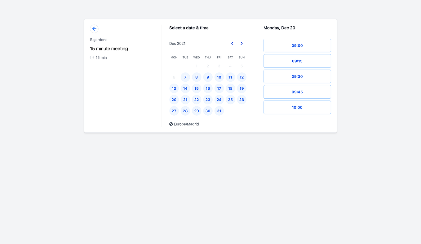 Building a simple Calendly clone with Phoenix LiveView (pt. 1) | by Ricardo García Vega | Medium