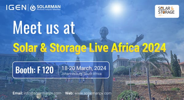 SOLARMAN Solar & Storage Live Africa | by IGEN Tech Co., Ltd. | Mar ...