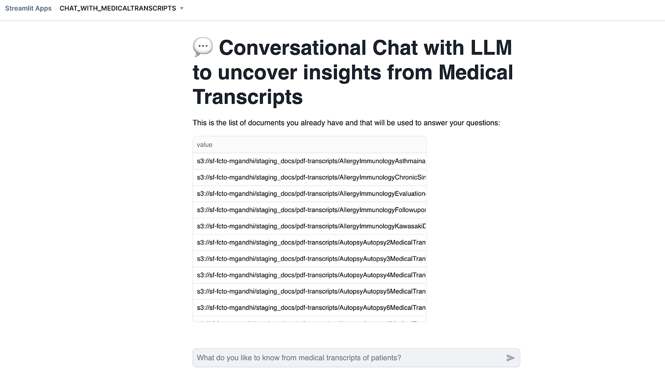 Asking Questions to Your Own Documents with Snowflake Cortex | by Carlos Carrero | Snowflake ...