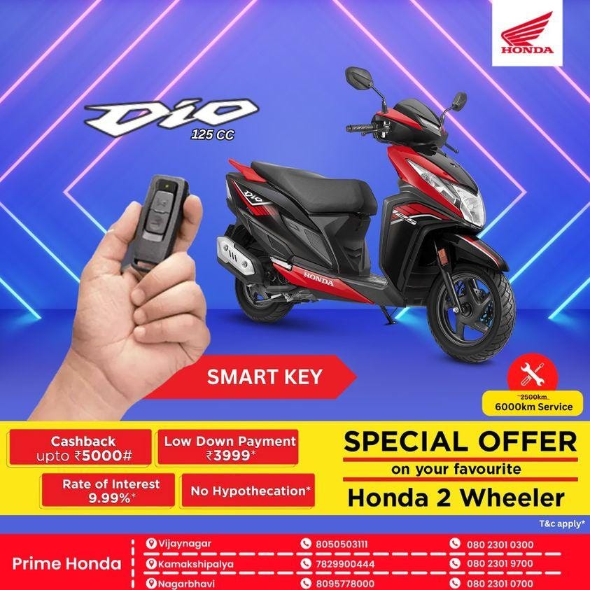 Honda Dio 125 Stunning Colors | Prime Honda - Prime Honda - Medium