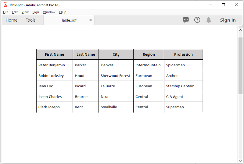 C#/VB.NET: Read or Extract Table Data from PDF File | by Alice Yang | Medium