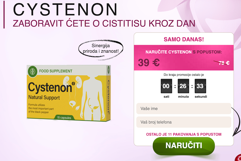 Cystenon: kapsula, cijena tableta, recenzije, prednosti, original, gdje ...