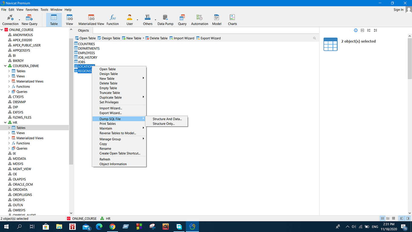 Oracle Copying Tables From A Schema To Another Schema With Data By