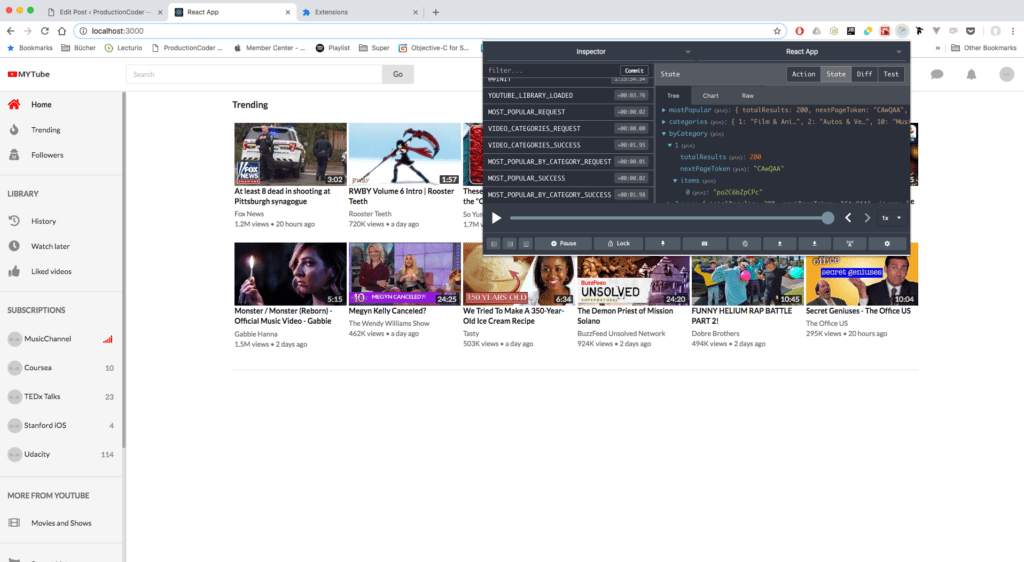 Build Youtube in React: 20: using the Youtube client library | by Jan Goebel | Medium