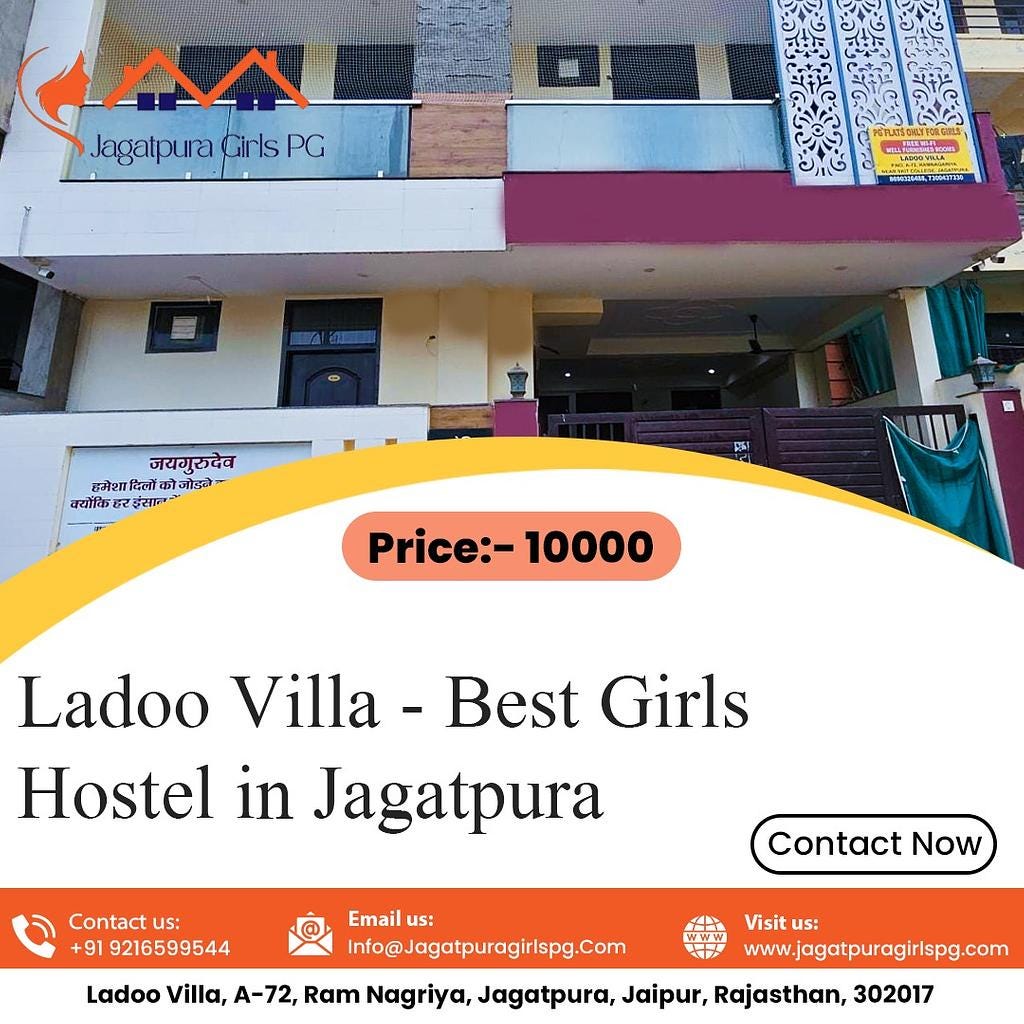 Find Girls PG in near SKIT, Jagatpura with Furnished | by Jagatpura Girls PG | May, 2024 | Medium