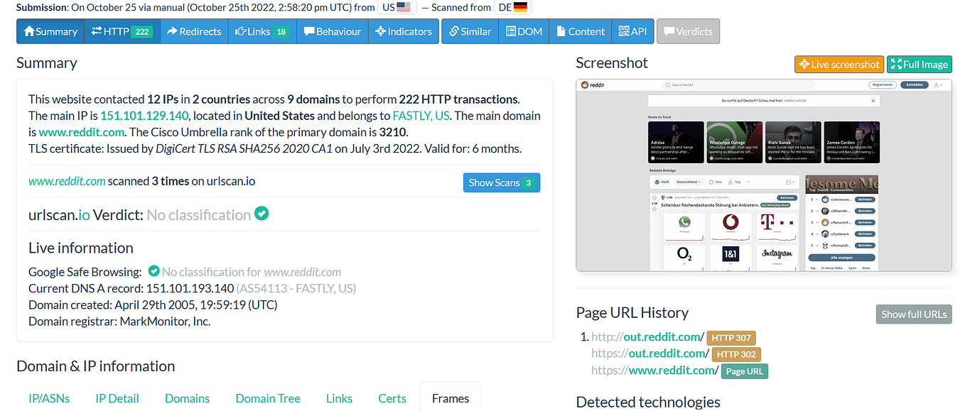 How to use URLSCAN part1. URLSCAN is used to perform different… | by ...