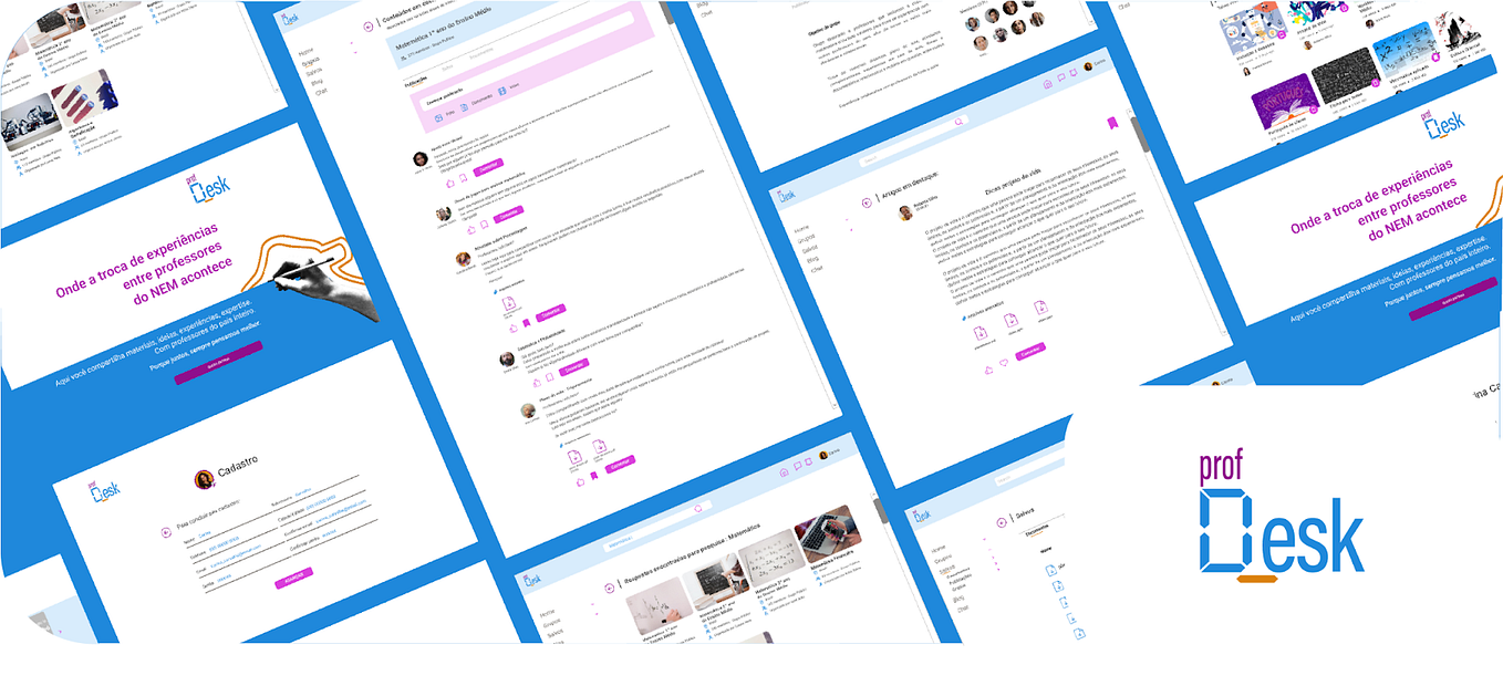 Prof_Desk - plataforma multifuncional para conectar professores (UX). | by Fabiane Volkmer ...