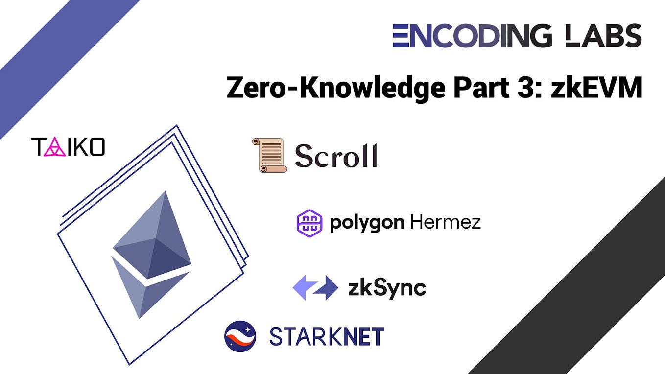 Zk Part 4 Guide To Zkevm In Part 3 Of Our Zero Knowledge Series By Encoding Labs Medium