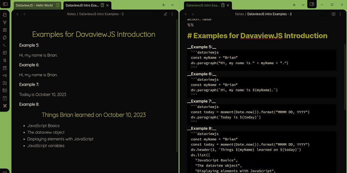 Dynamic Tables with DataviewJS. Canvas Dashboard Example Part 1 | by Brian Carey | Medium