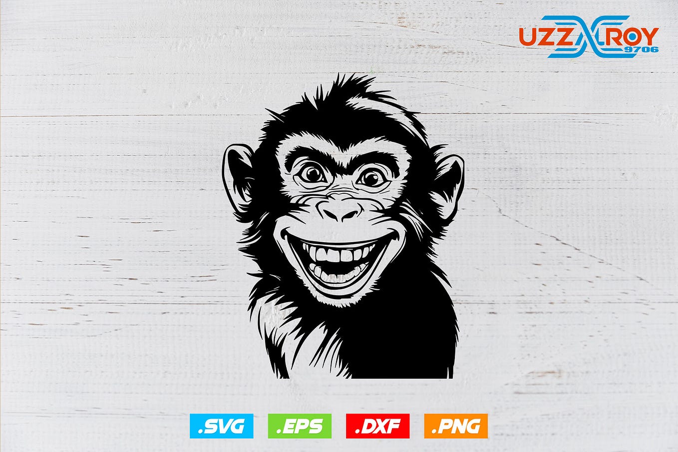 Funny Monkey Smiling Vector Svg Png File Free | by Auroraavenue | Sep ...
