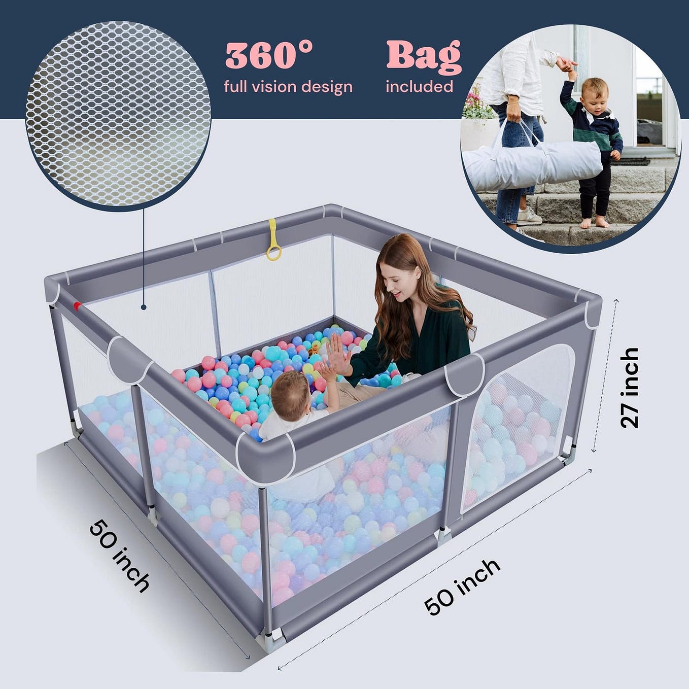 Adjustable plastic playpen. An adjustable plastic baby playpen is a ...