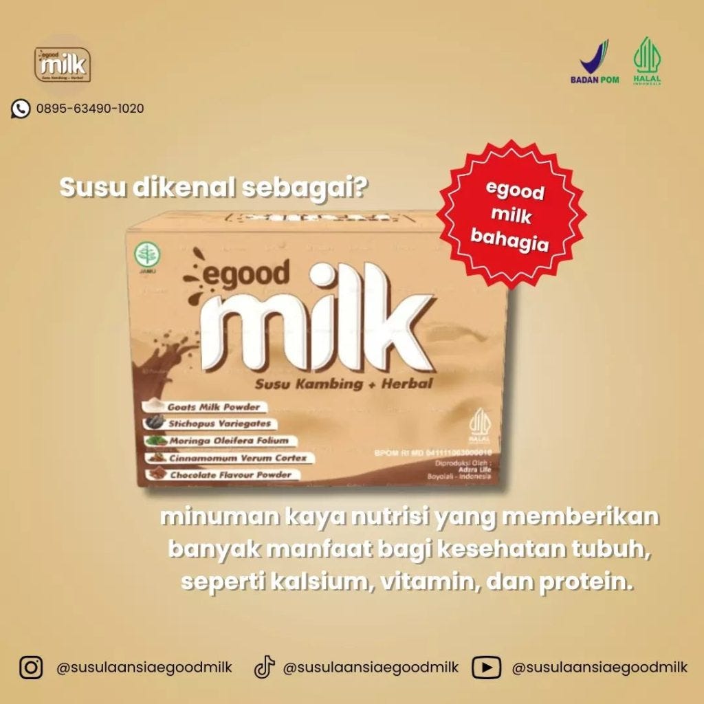 Susu Kambing Egoodmilk Alternatif Susu Sapi yang Lebih Baik | by Ninda ...