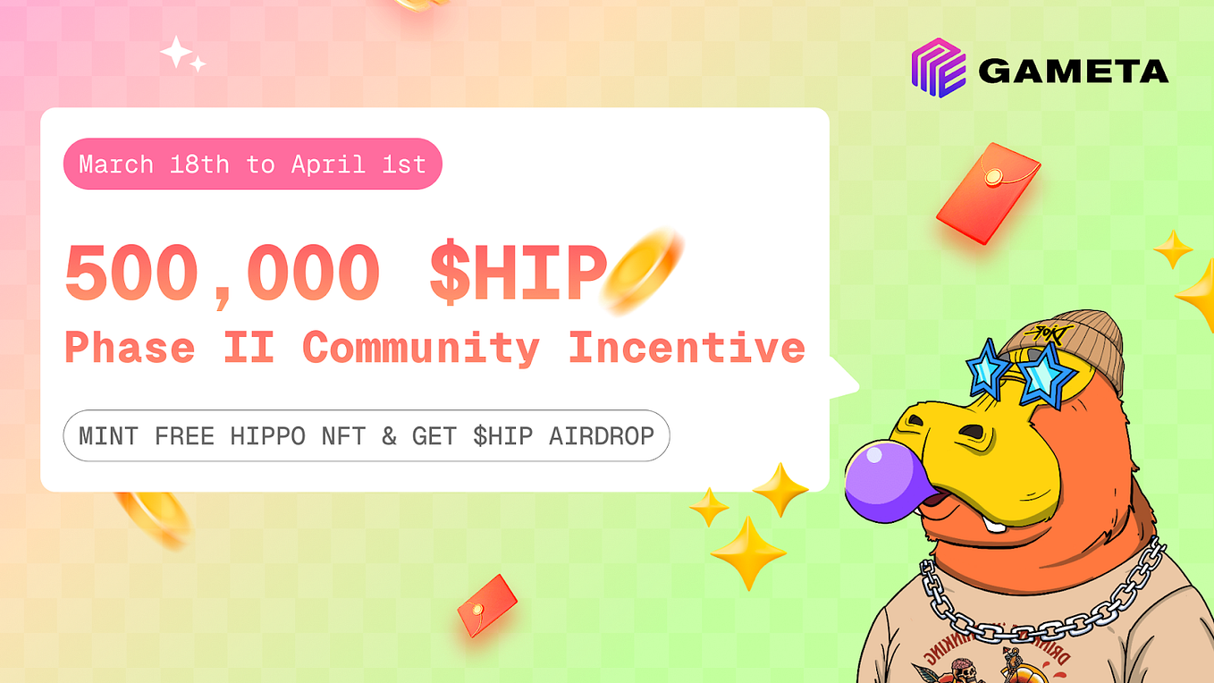 Pre-register NOW: Receive FREE Hippo NFT and $HIP Airdrop! | by Gameta ...