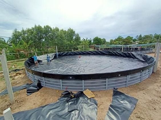 500 Micron Pond Lining Sheets for Irrigation Ponds and aquaculture ...
