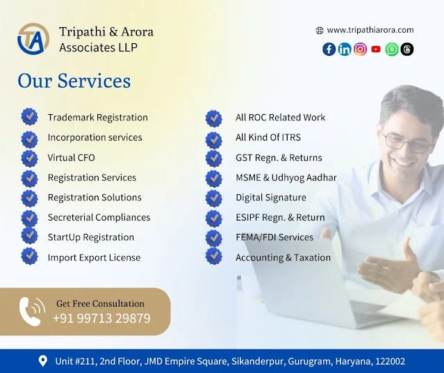 One Person Company Registration in Gurgaon | Tripathi & Arora ...
