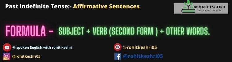 Past Indefinite Tense:- Definition, Types, Examples and Exercises. | by ...
