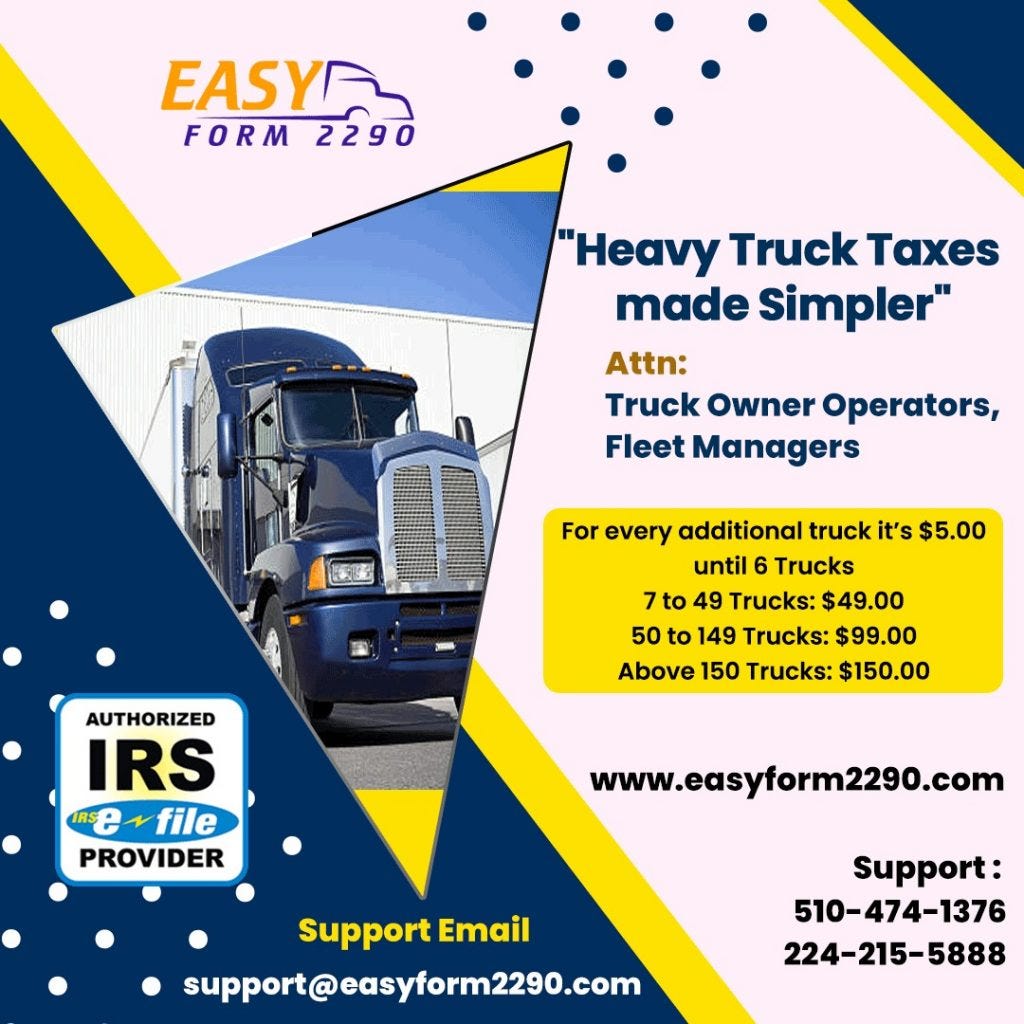 IRS 2290 form e-filing in the USA | by Easyform2290seo | Medium