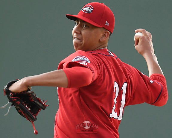 Tyler Dearden of the Greenville Drive - MiLB Snap Shots