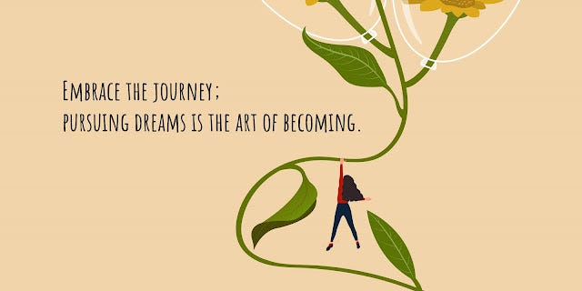 Pursuing dreams is a journey of self-discovery and growth. | by Lyta Septa | Medium