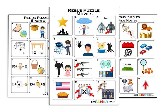 Delving into the Delights of Rebus Puzzle Printables: Unraveling Fun ...