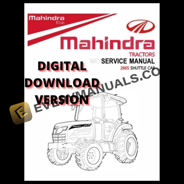 Mahindra Tractor 3640 3650 PST Cabin mCRD Service Manual - Mahindra Service Manual PDF - Medium