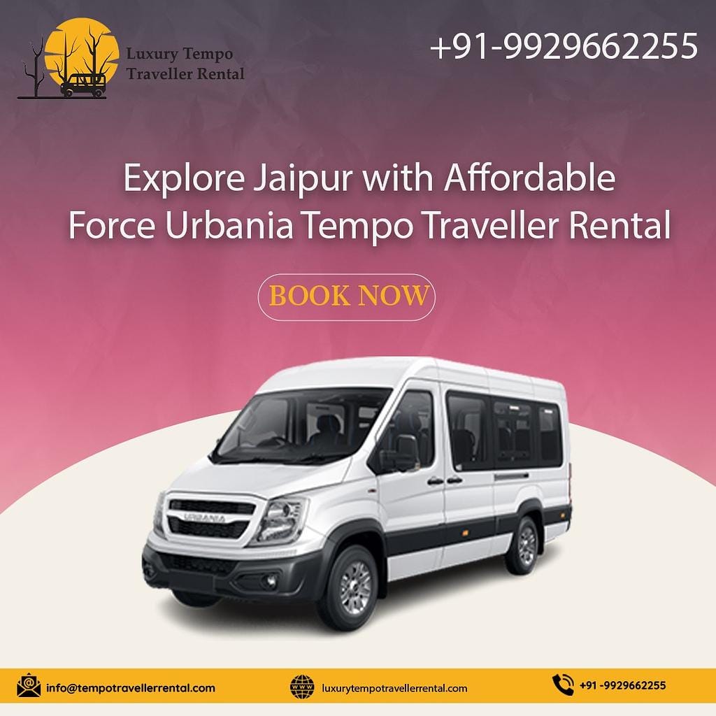 Tempo Traveller in Jaipur - Luxury Tempo Traveller Rental - Medium