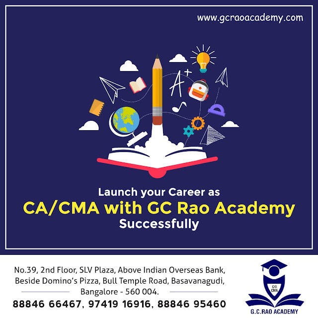 CMA institute Bangalore. GC Rao Academy the best academy for… | by GCRAO Academy | Medium