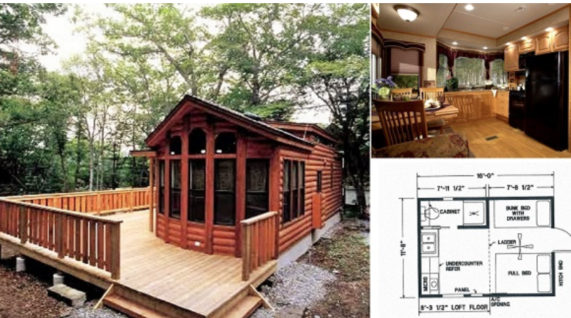 Take a Tour inside the Custom King Log Cabin - Karen Rust - Medium
