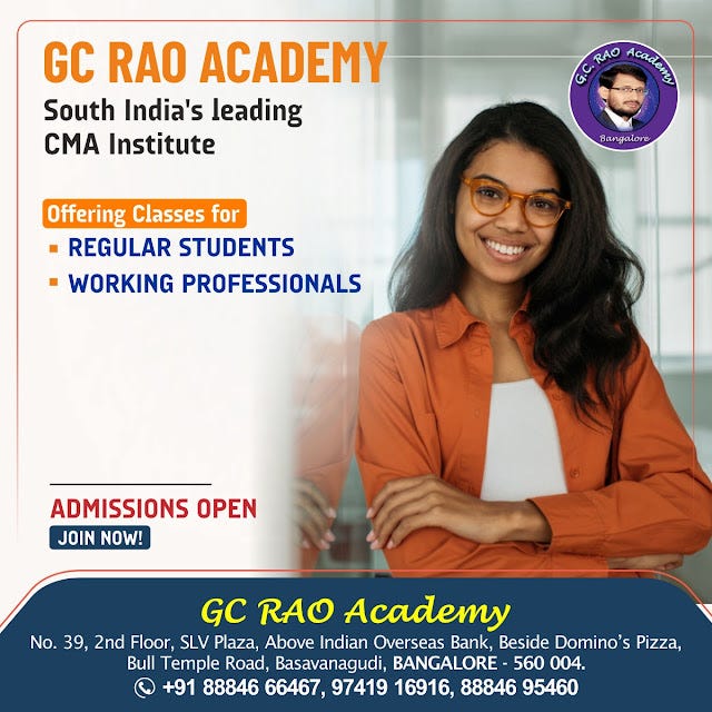 GC Rao CMA Coaching Institute. G.C RAO academy started in 2012 by Mr… | by GCRAO Academy | Medium
