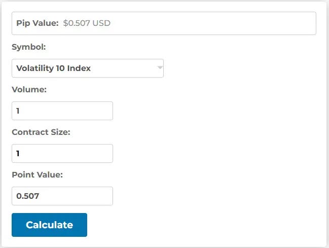 Volatility 25 Index Pip Calculator — Example for You — Get Know Trading ...