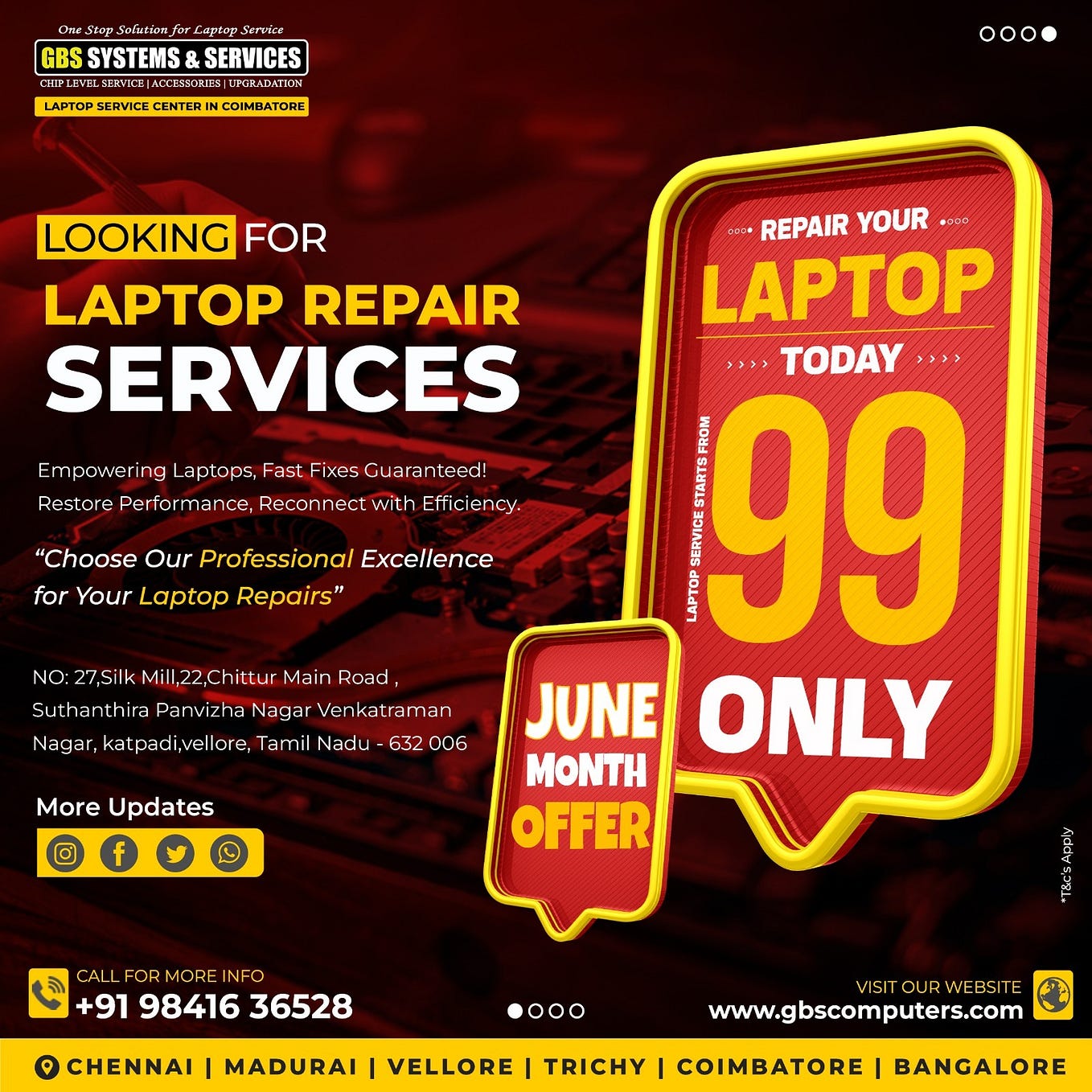 Laptop Service Center in Vellore - Laptop Service Center in Chennai ...