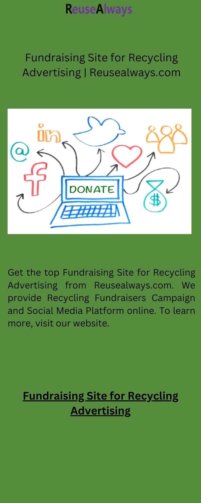 Recycling Advertising Campaigns on Social Media | Reusealways.com ...