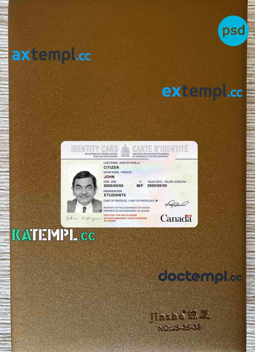 Belgium Kids ID card PSD files, scan look and photographed image, 2 in ...