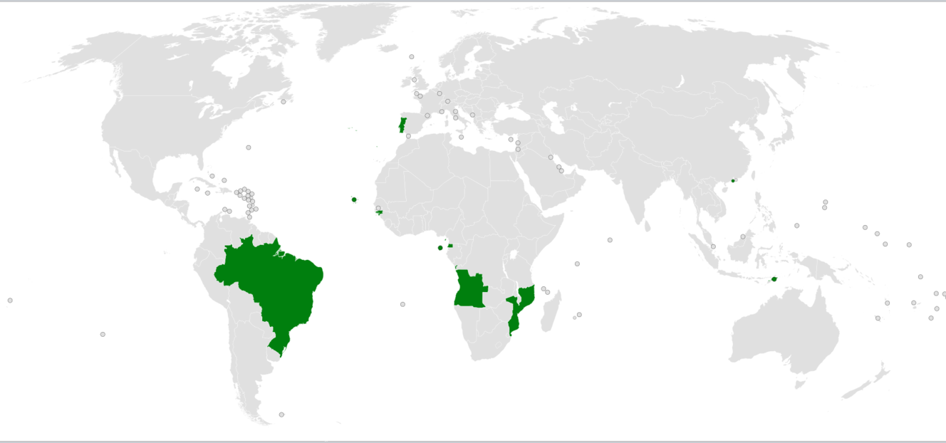 Portuguese Language Map