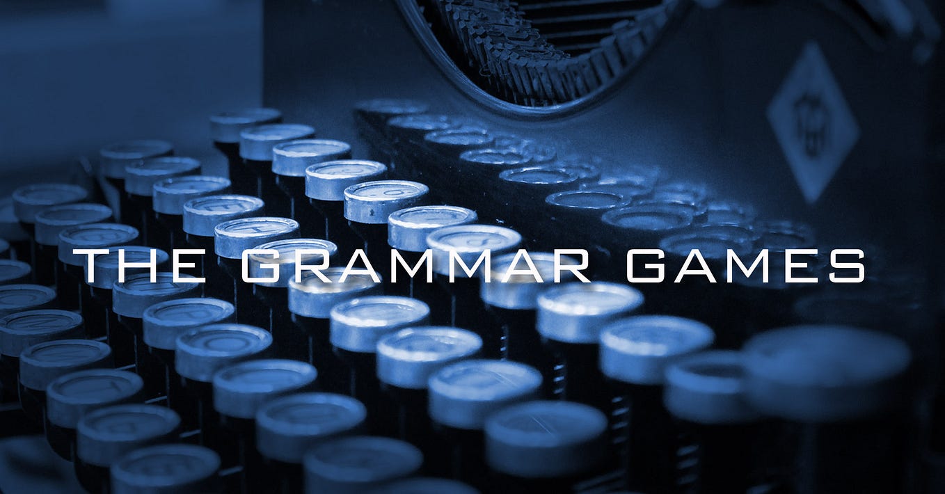 The Grammar Games Genesis. The story behind the story | by Lon Shapiro ...