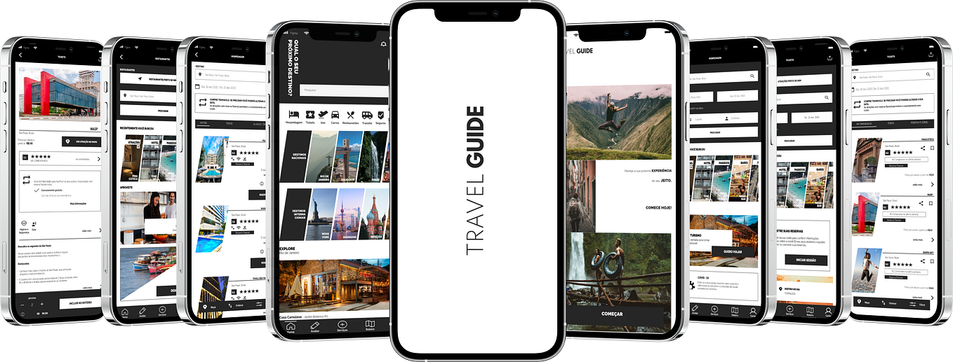 Travel Guide: UI Design. Construção do visual design, design… | by ...