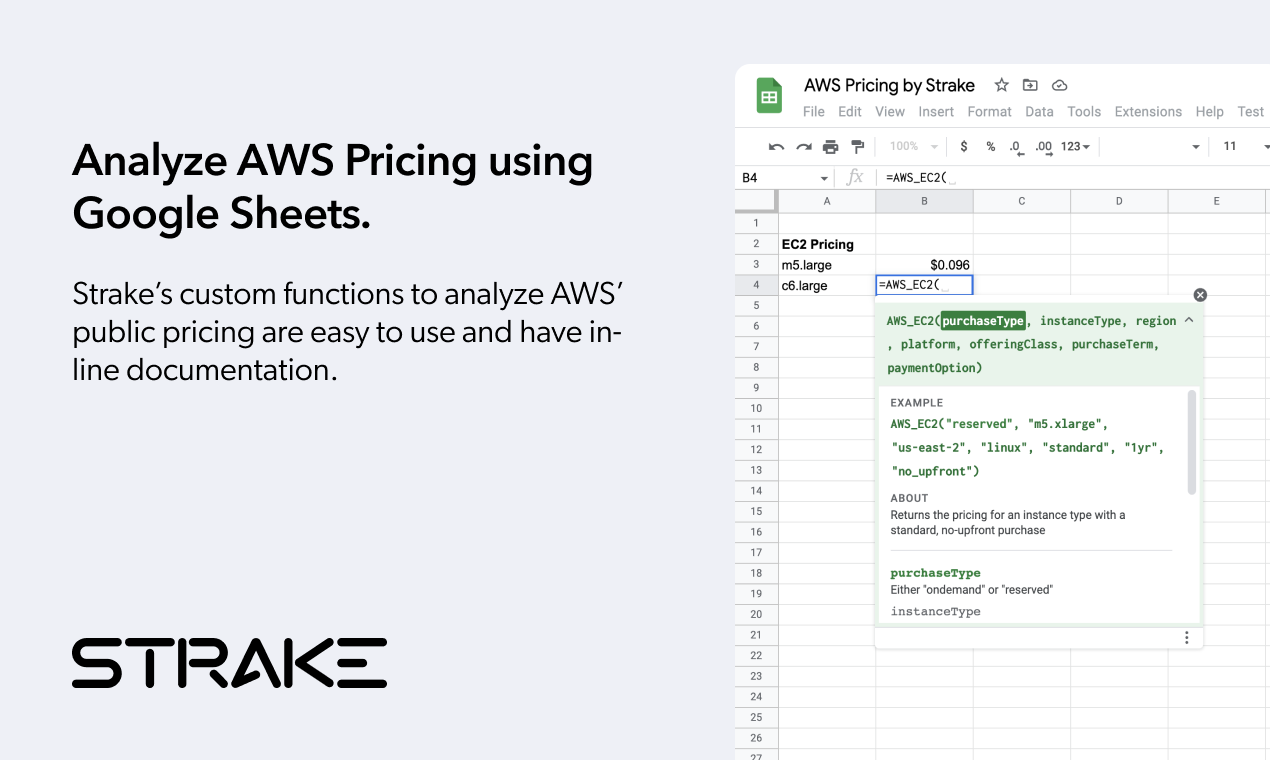 AWS Pricing Add-on for Google Sheets | by Brian Regan | Medium