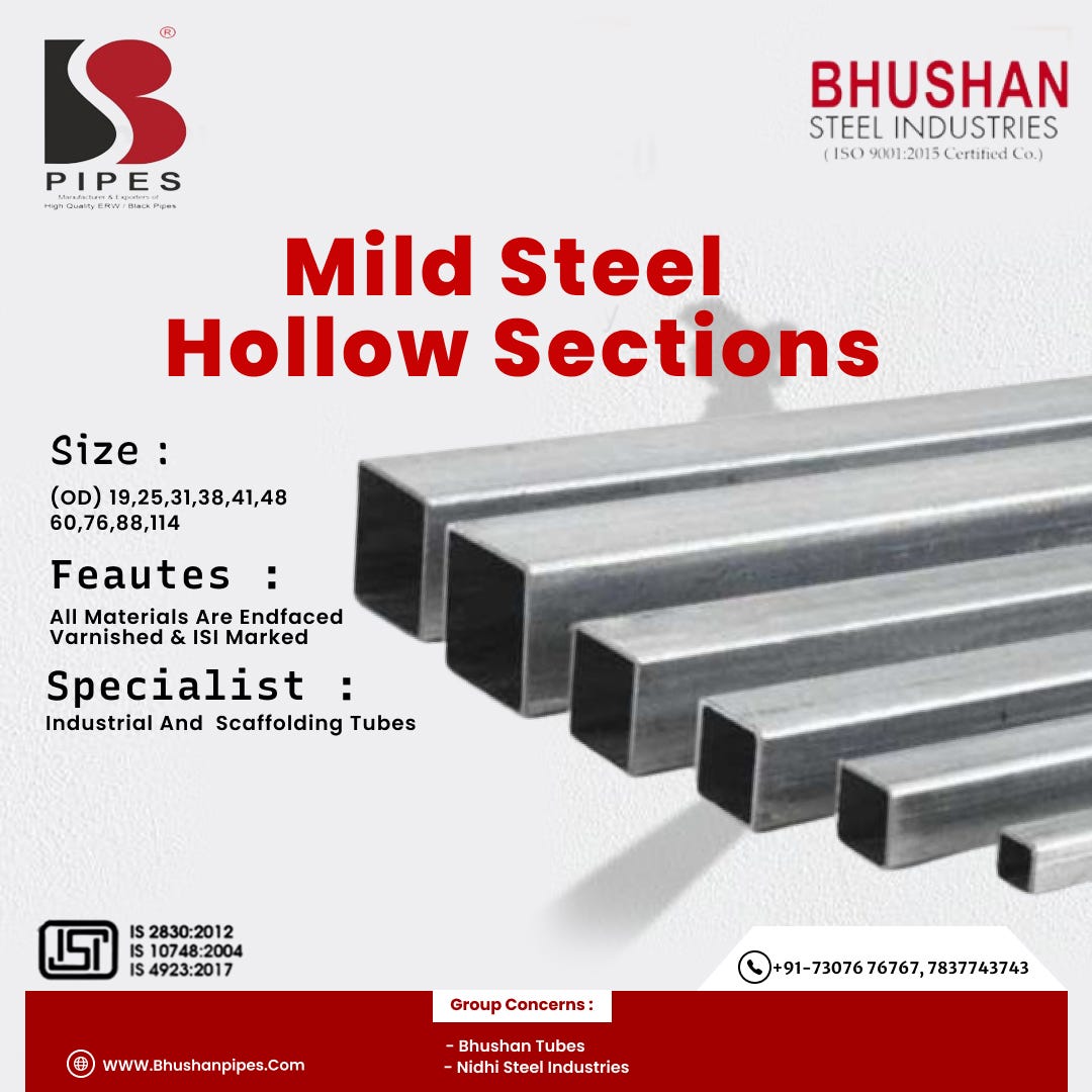Why Investing in Quality Mild Steel Hollow Sections Pays Off? | by ...