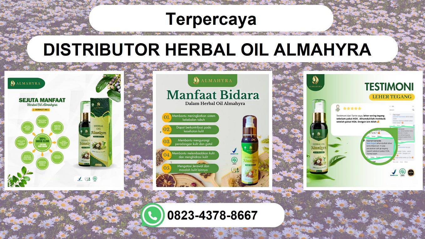 ASLI, WA 0823–4378–8667 Jual Herbal Oil Almahyra Sanggau - distributorherbaloilalmahyra makassar ...