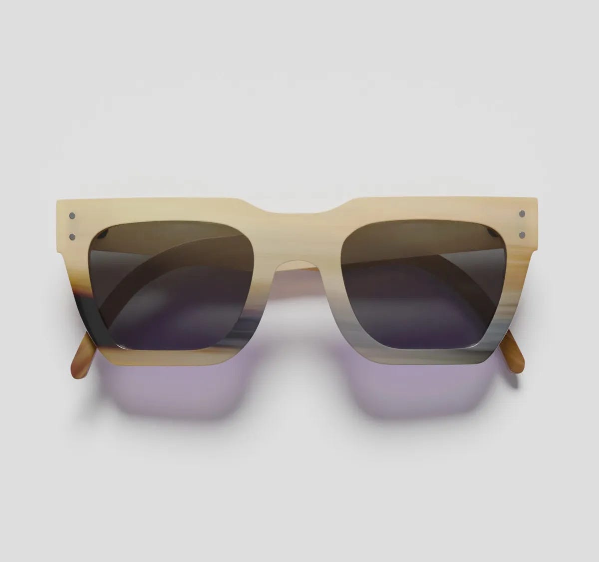 Buffalo Horn Eyeglass Frames - Coco Leni - Medium