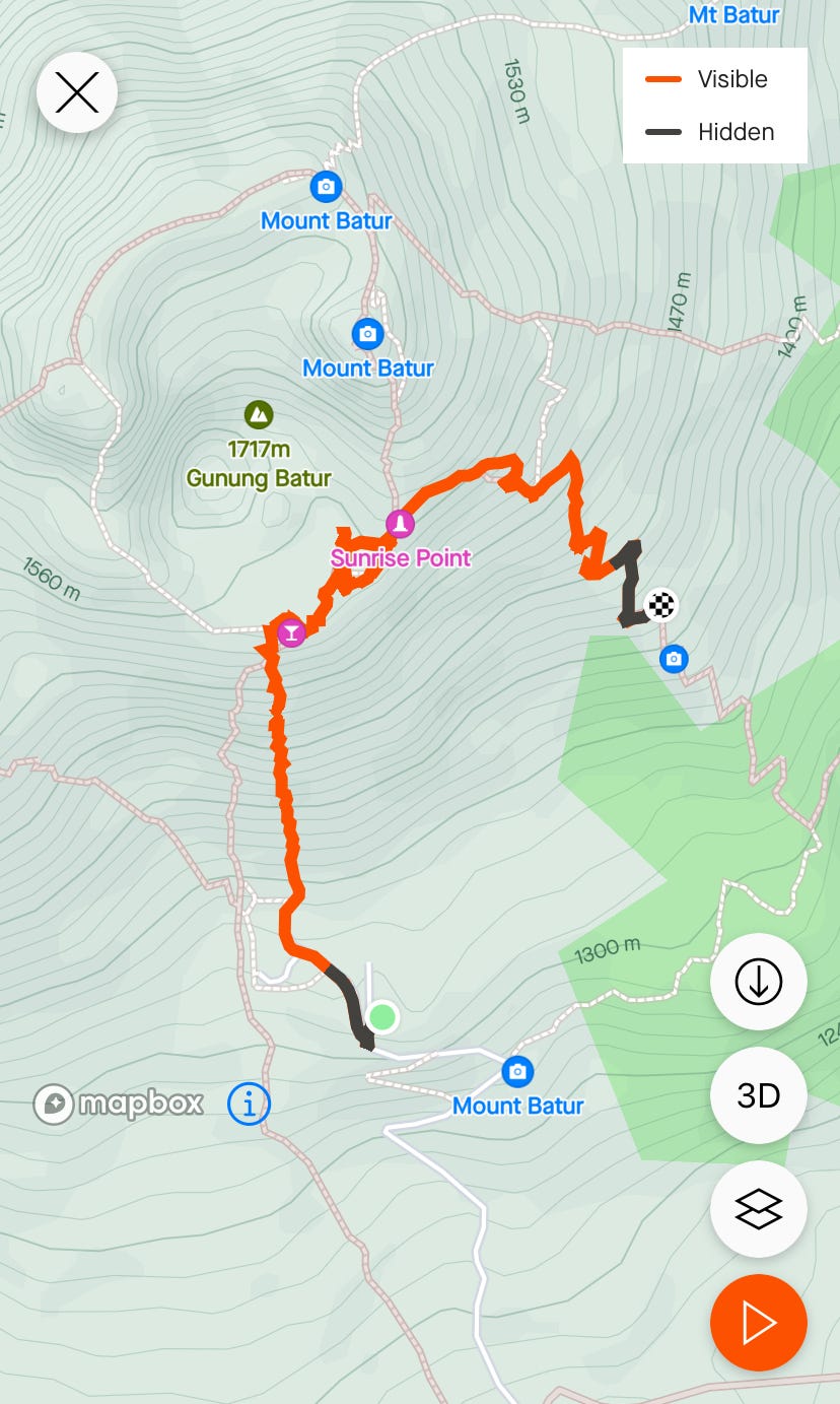 Unguided: Batur Without Guide. Map Points | by Baya Inggas | Apr, 2024 ...