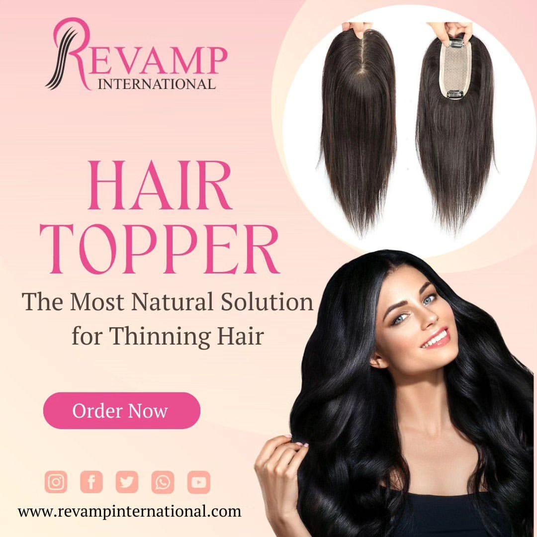 100% Natural Human Hair Topper. Revamp International Introduces the… | by Amrita Tyagi | Mar ...