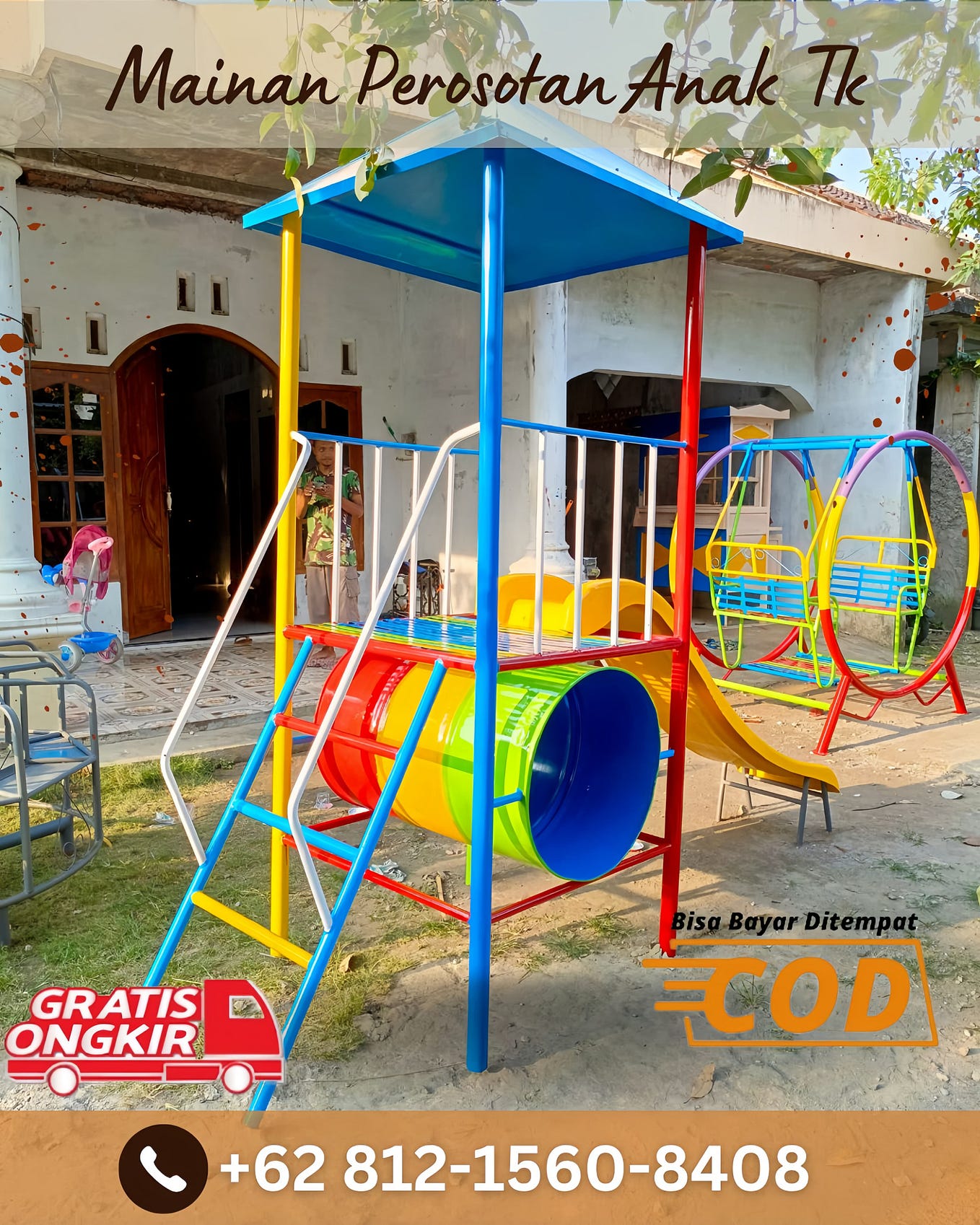 WA +62 812–1560–8048 Perajin Perosotan Anak Tk Paud Dimana Dan Mainan Outdoor Kec Bayongbong ...