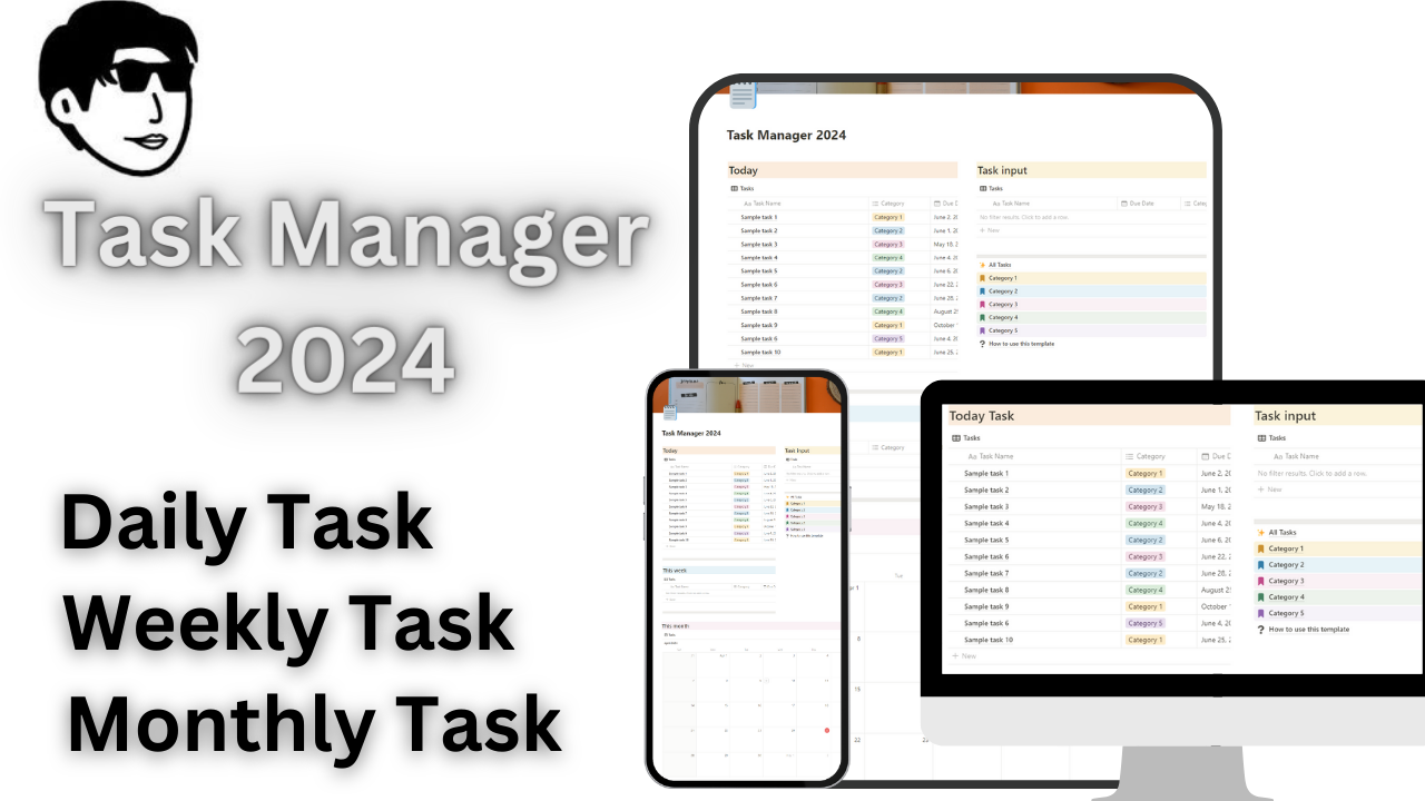 Task Manager Notion Template 2024 - Afzaal Notion - Medium
