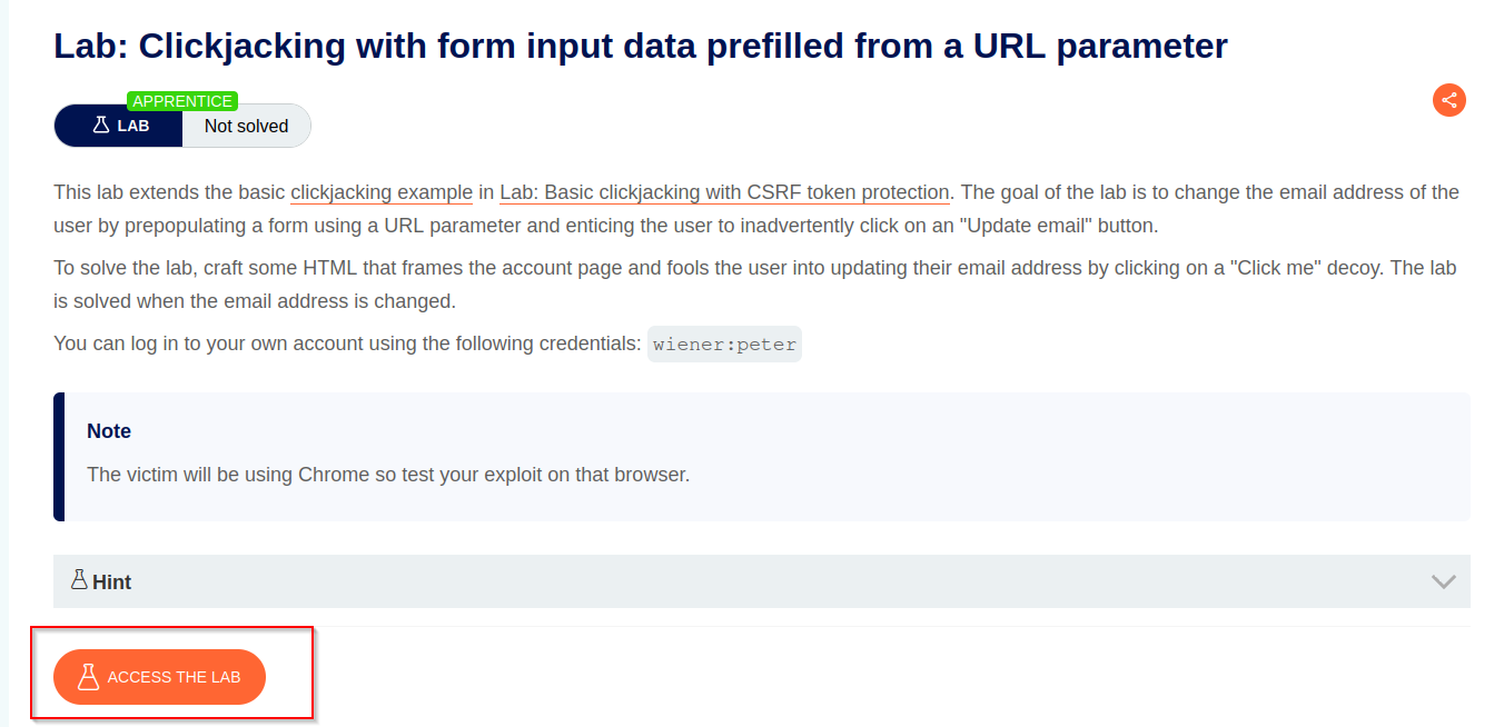 CLICKJACKING PORTSWIGGER Lab-03: Clickjacking with a frame buster script | by k4rn4 | Medium