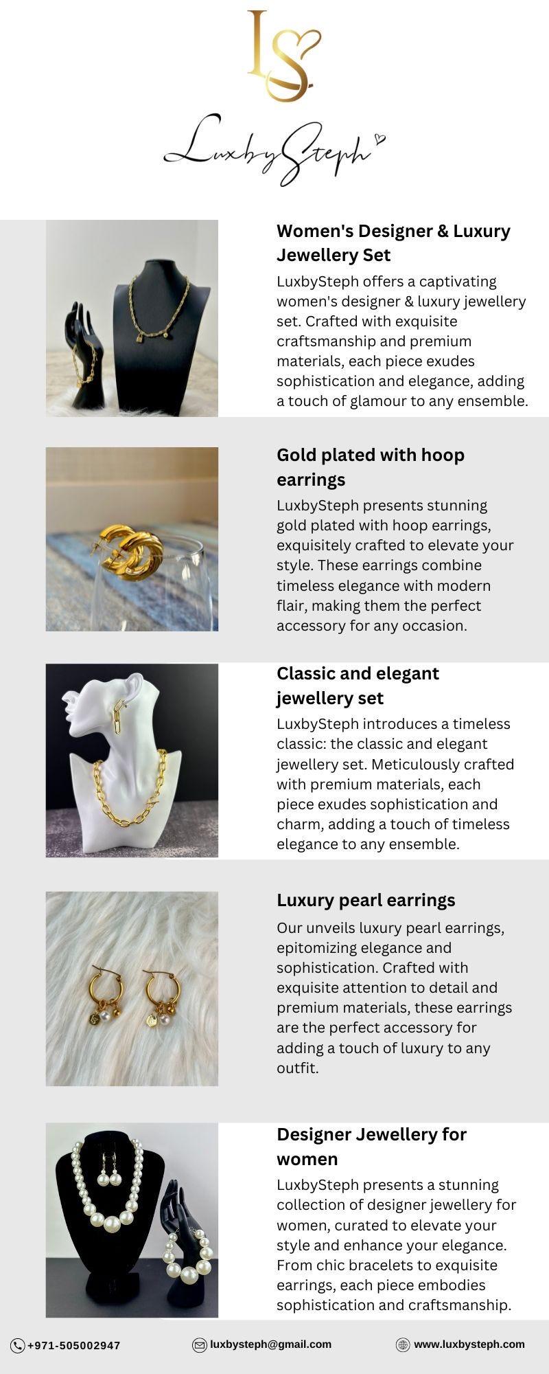 Classic and Elegant Jewellery - LuxbySteph - Medium