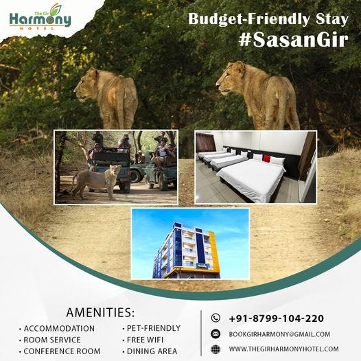 Best Hotels in Sasan Gir — The Gir Harmony | by Thegirharmonyhotel | Medium