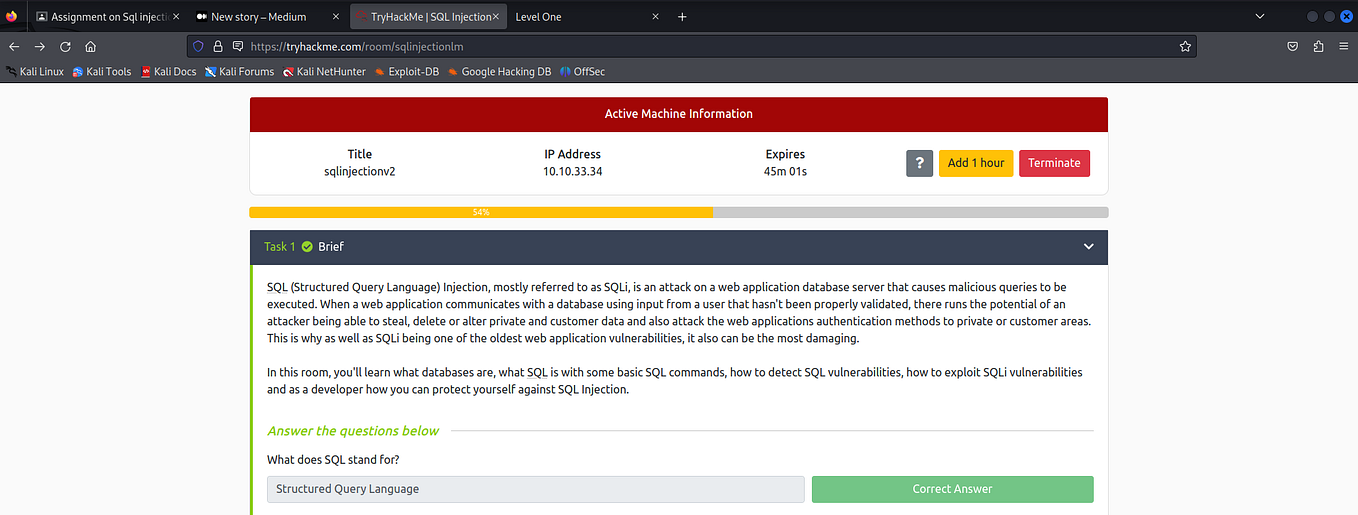 SQL Injection Lab Tryhackme Writeup | by Shamsher khan | InfoSec Write-ups