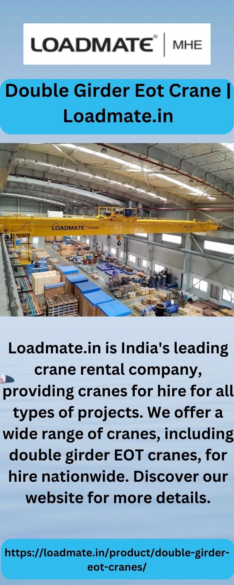 Double Girder Eot Crane | Loadmate.in - RMS Industries - Medium